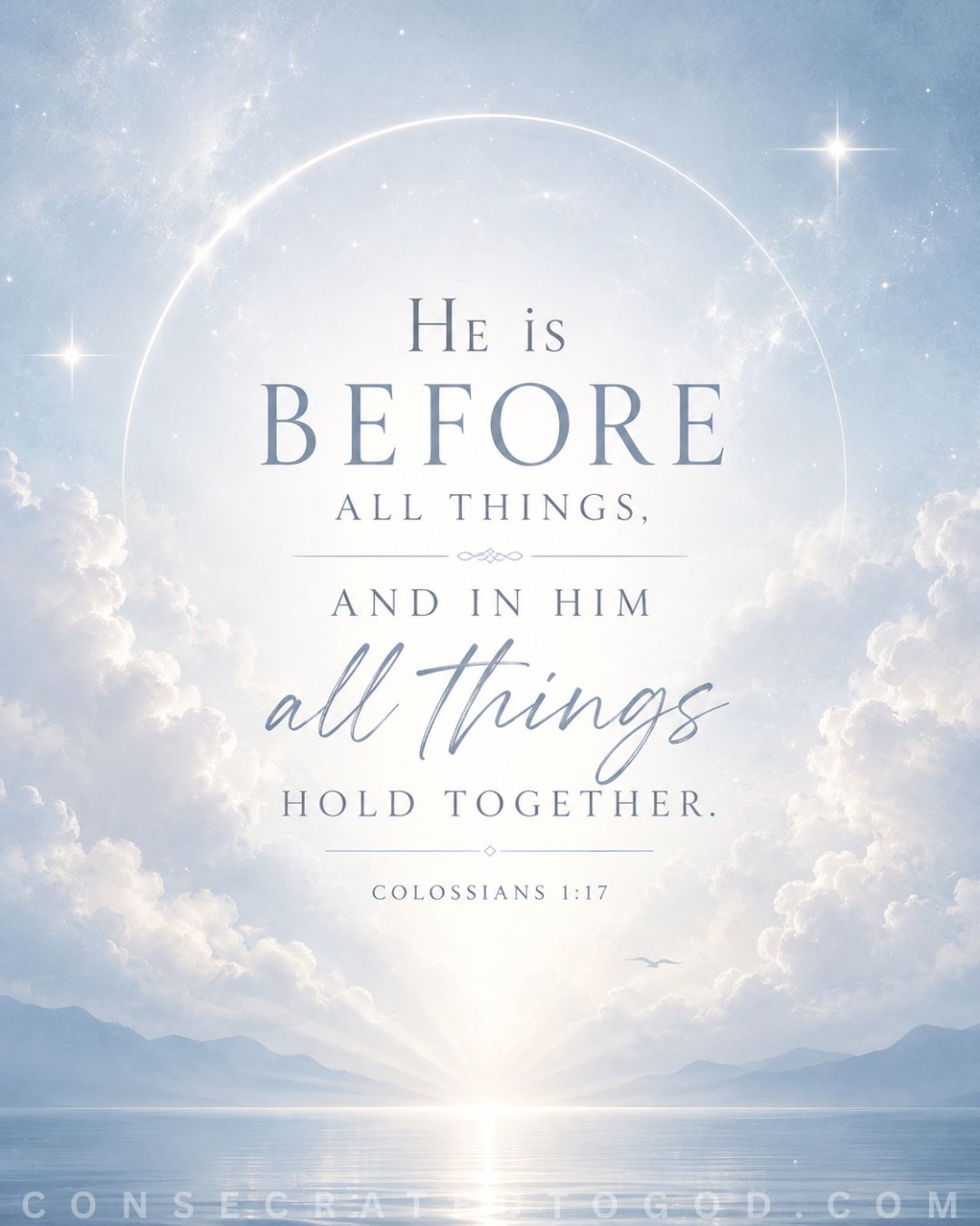 Putting Jesus First | CONSECRATED TO GOD